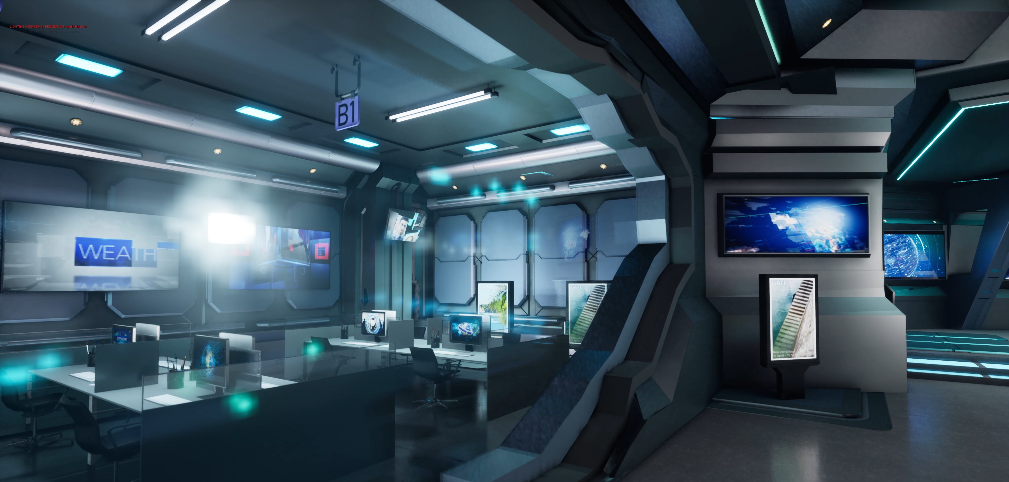 FUTURISTIC NEWSROOM ISGB6 | Unreal Engine Corporate Virtual Set ...