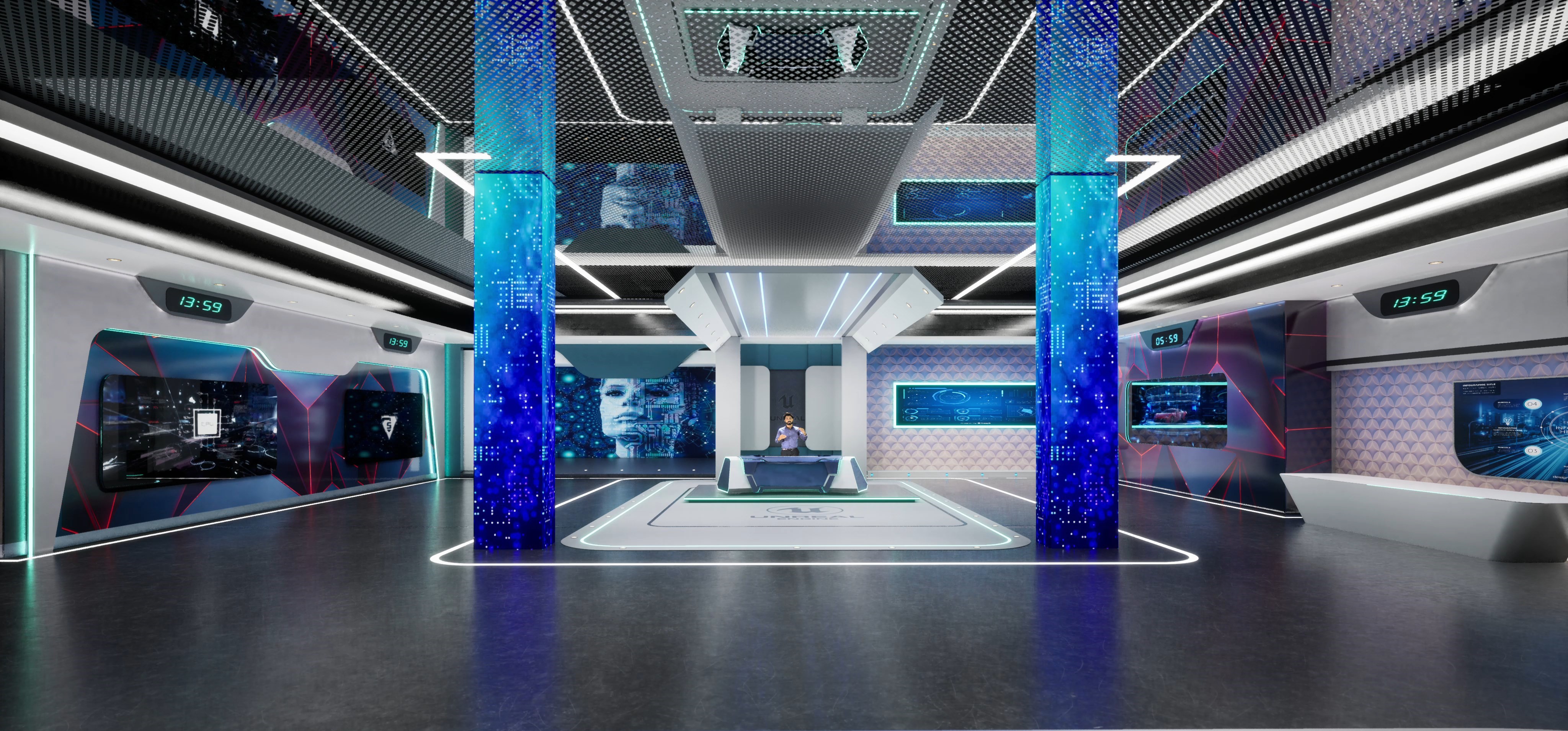 Virtual Sets | Buy TALKSHOW KMSTG | Unreal Engine Corporate Virtual Set ...