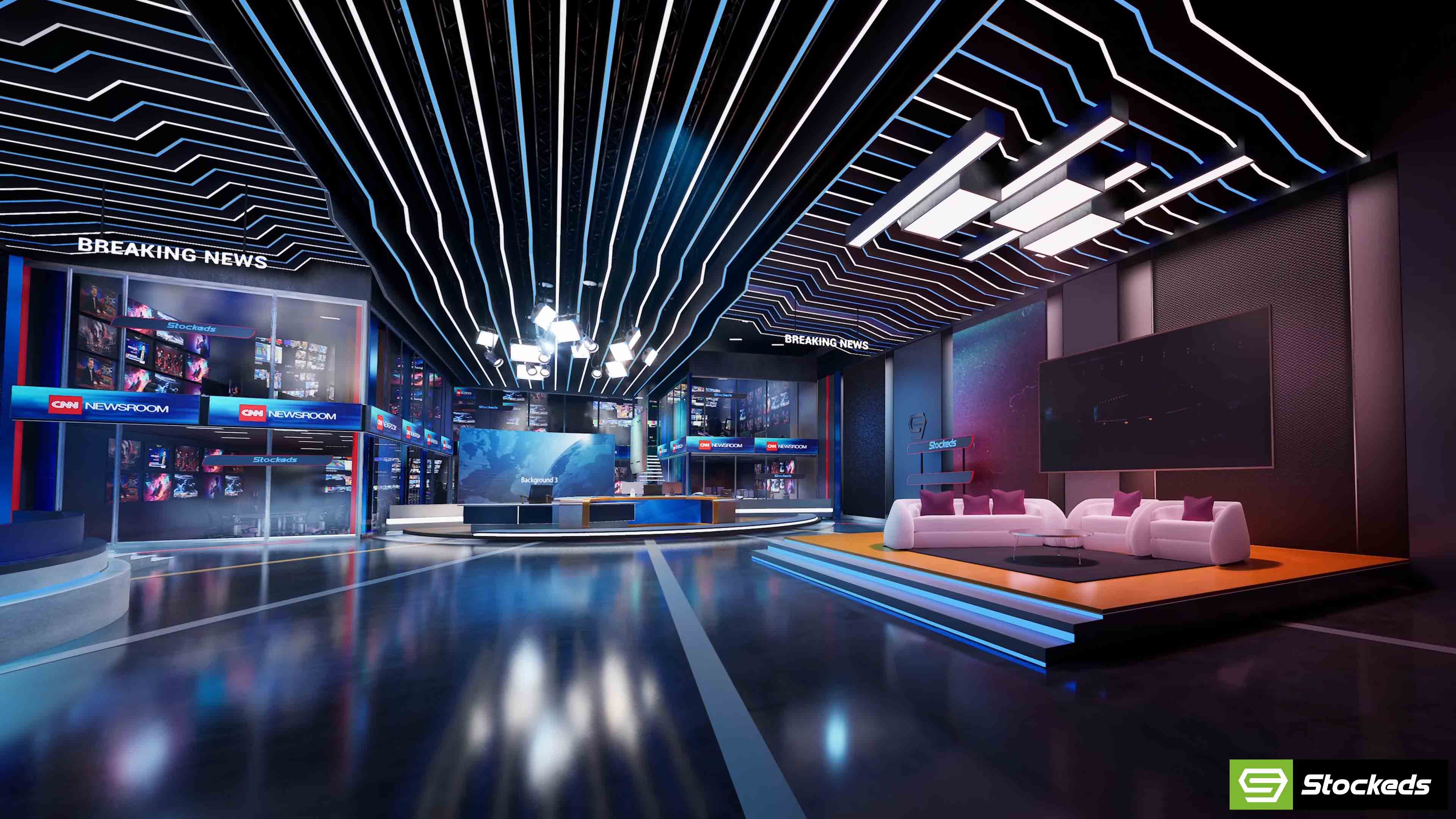 NEWSROOM E7VY | Unreal Engine Corporate Virtual Set | Virtual Sets ...